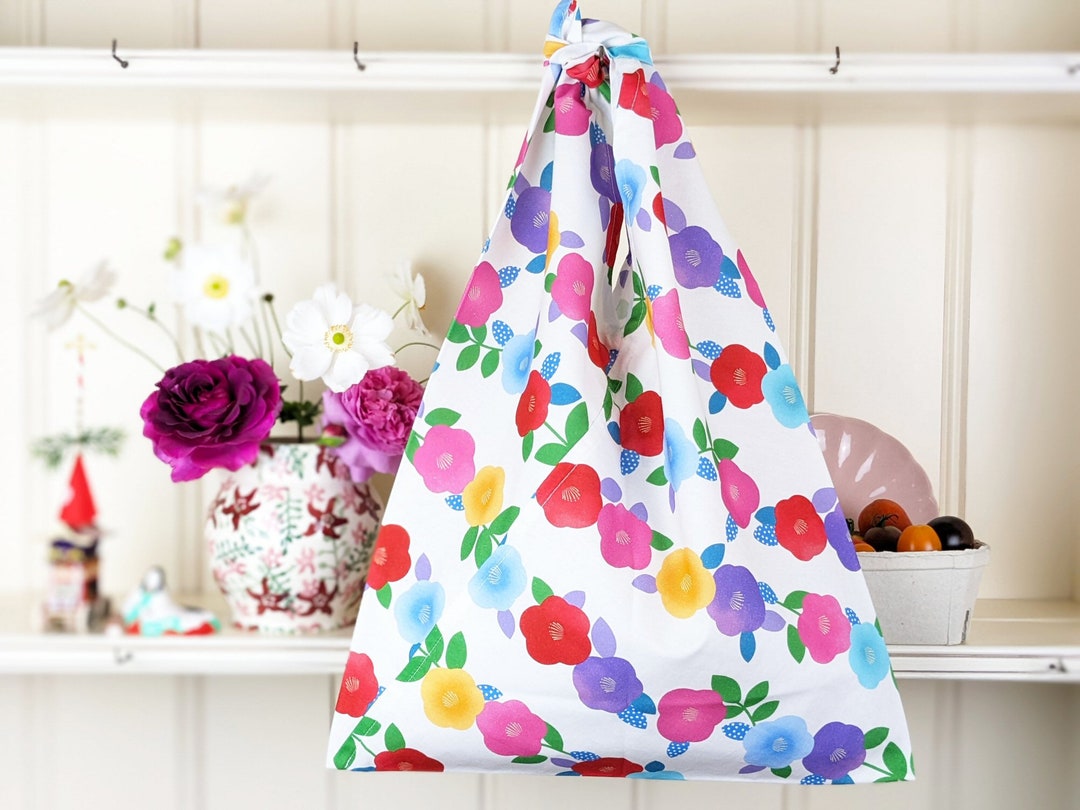 Organic Kyoto Tie Handle Bag - Dream Camellia - Etsy