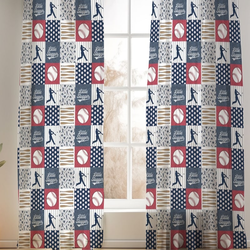Baseball Curtains - Etsy