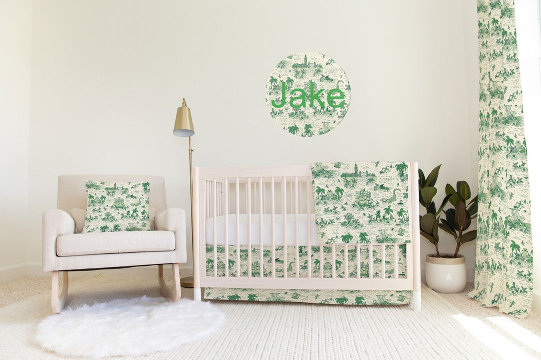 Never Land Baby Bedding Set: Organic Cotton Swaddle, Blanket, Crib ...