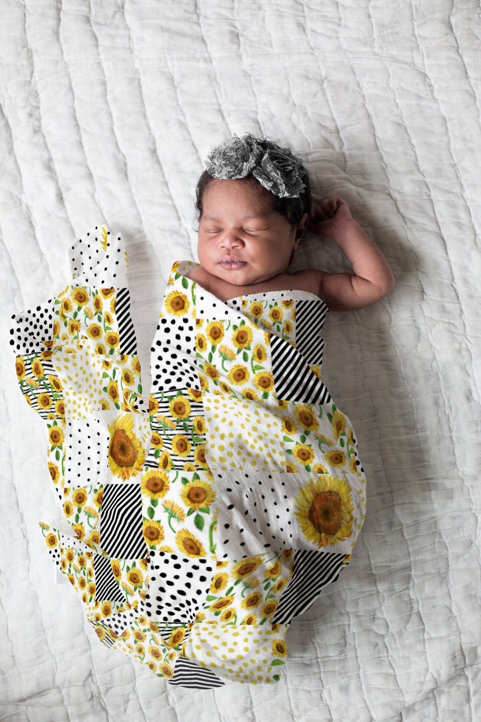 Sunflower Patchwork Baby Nursery Set Custom and Hand Made Just | Etsy