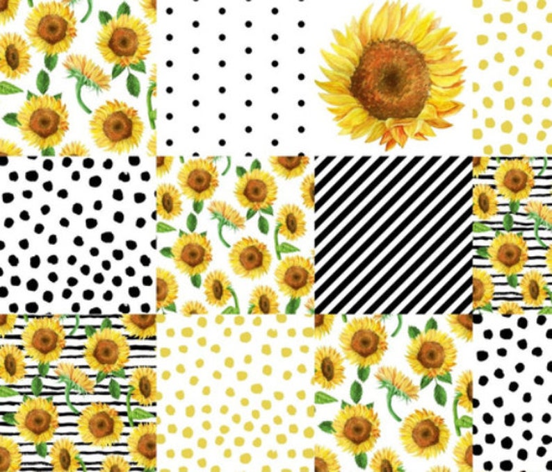 Sunflower Patchwork Curtains for Nursery or Children's | Etsy