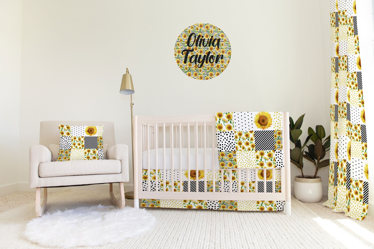 Sunflower Patchwork Curtains for Nursery or Children's - Etsy