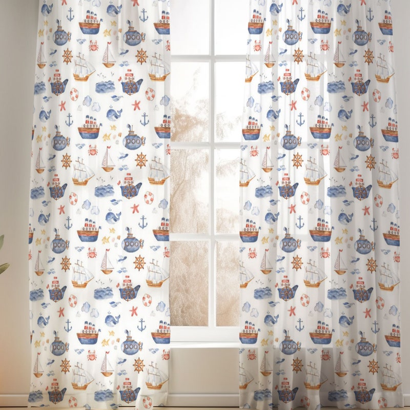 Nautical Curtains - Etsy