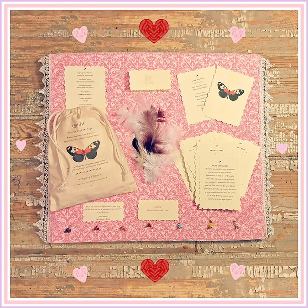 Quills! Regency Edition I (jane Austen) - Cooperative Bespoke Game Set ...