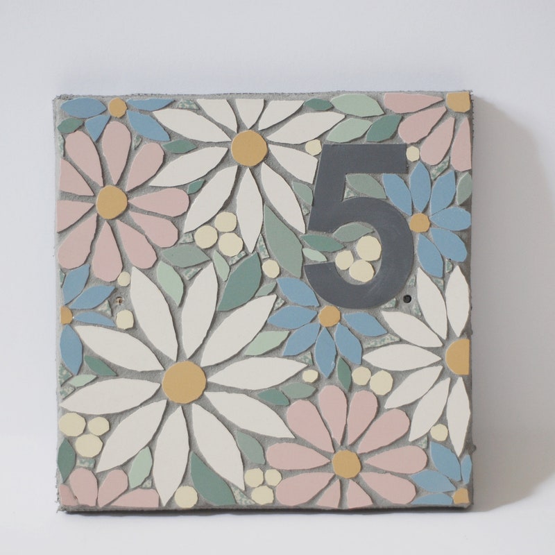 Mosaic House Number - Etsy UK