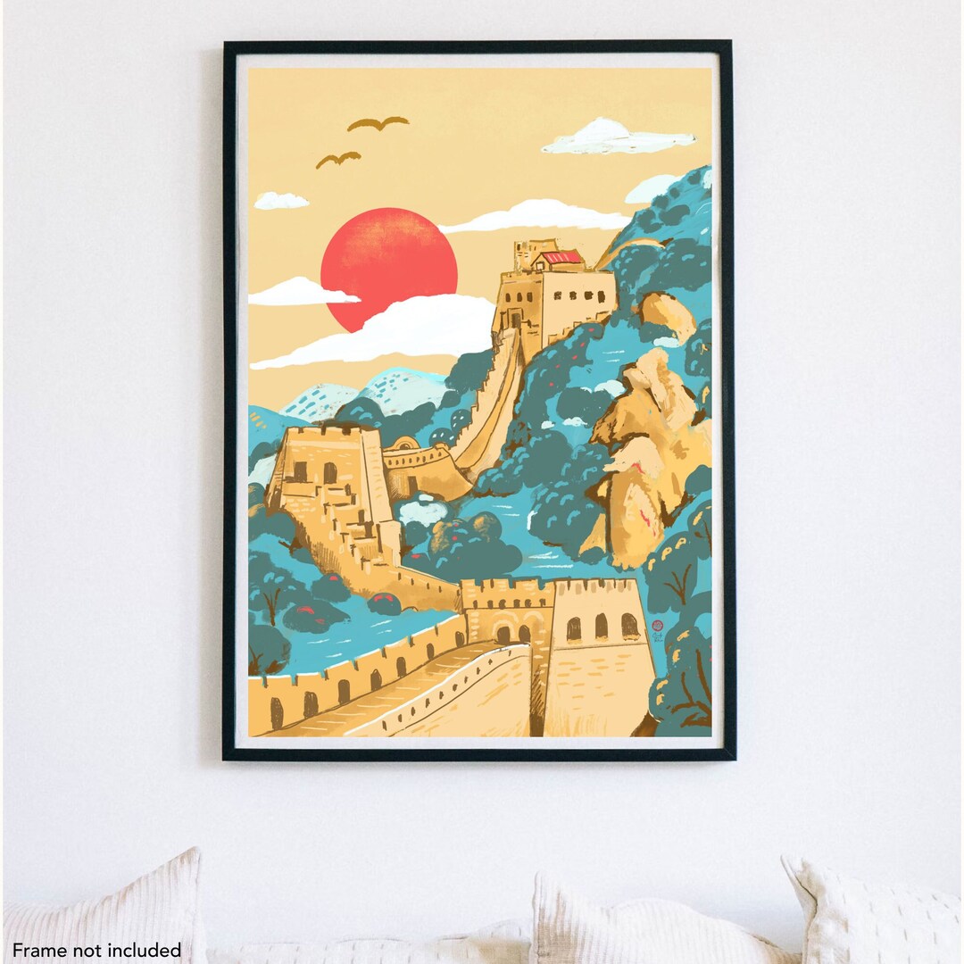 Great Wall of China, Great Wall Poster, Seven Wonders, Great Wall of ...