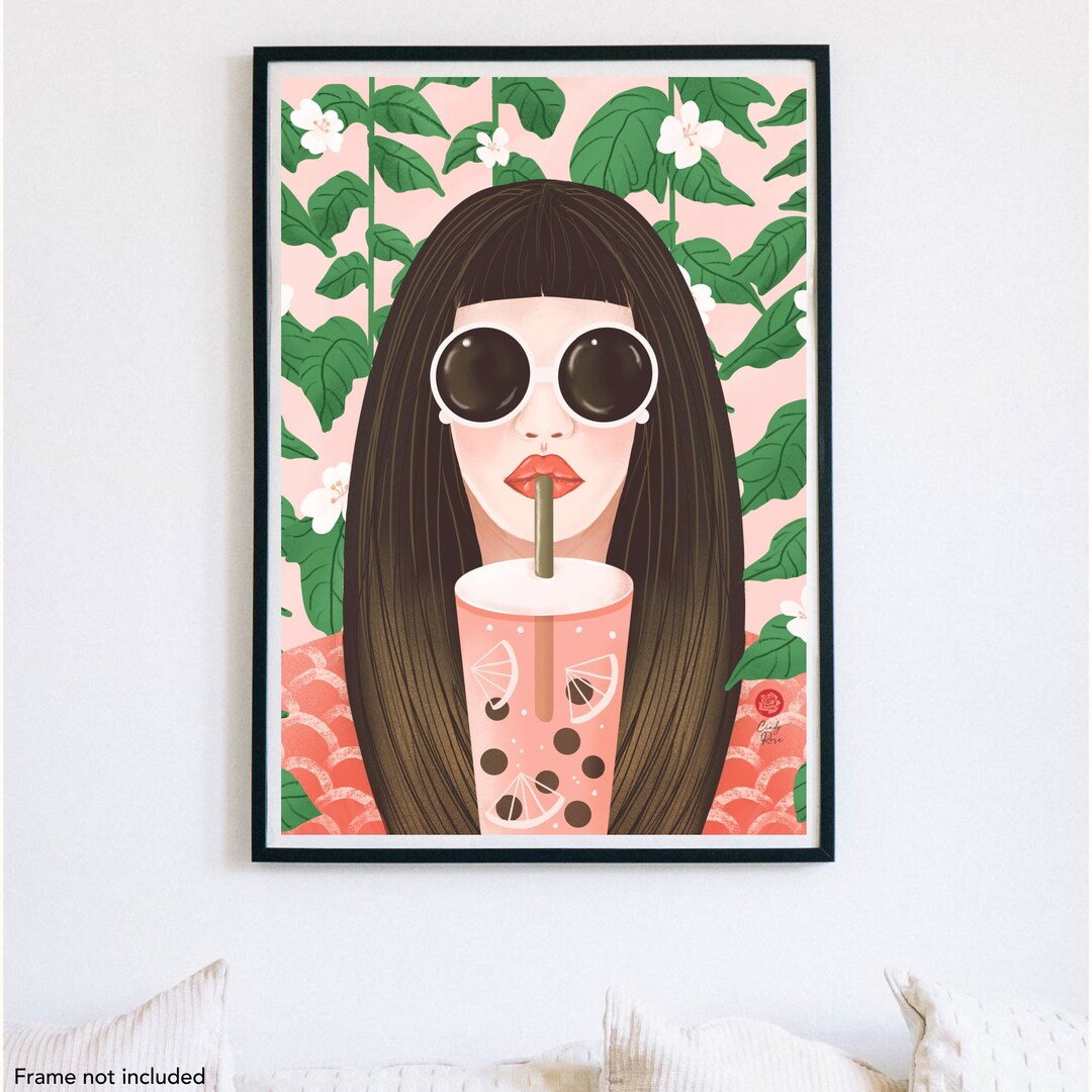 Buy Boba Poster, Bubble Tea Poster, Boba Print, Bubble Tea Print ...