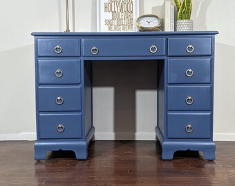 Blue Vintage Desk - Etsy