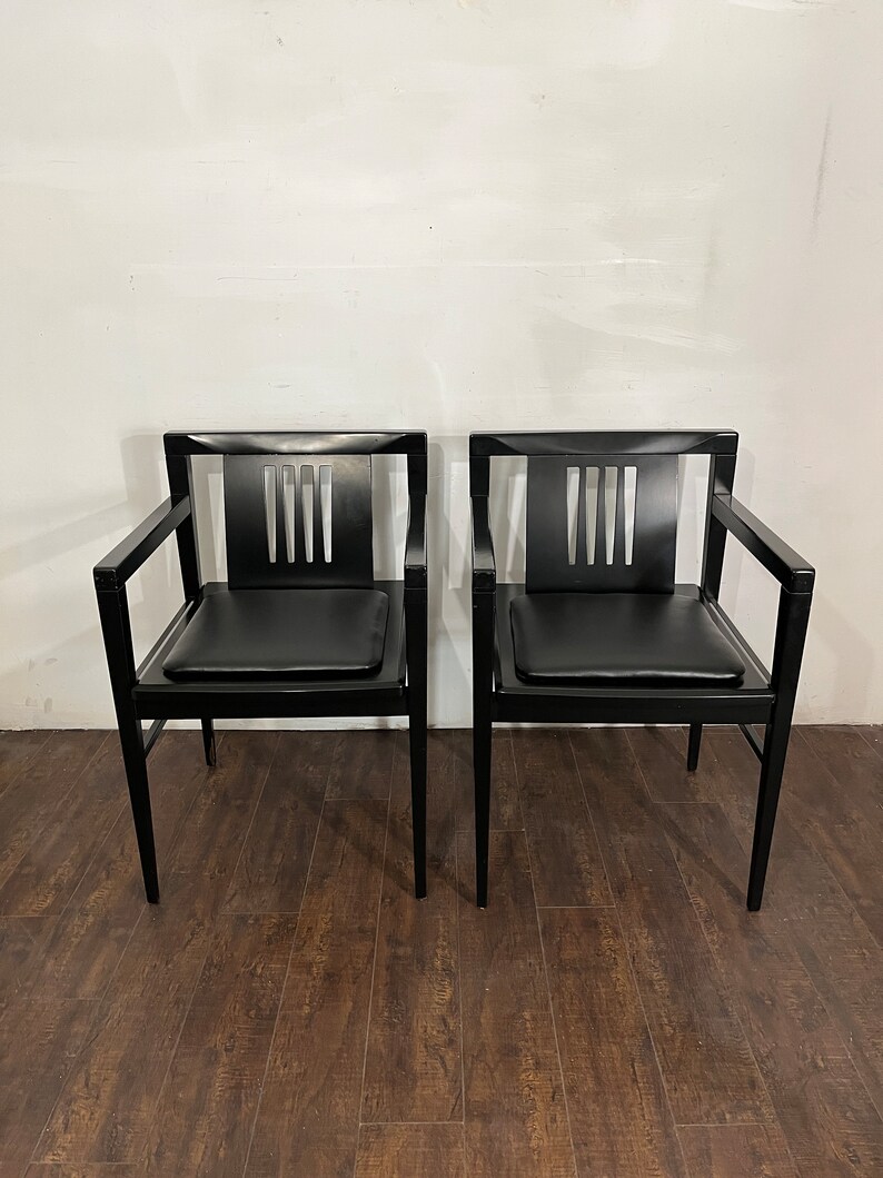 Stendig Black Post Modern Dining Chairs Set of Four - Etsy