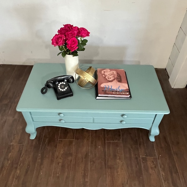 Blue Coffee Table - Etsy