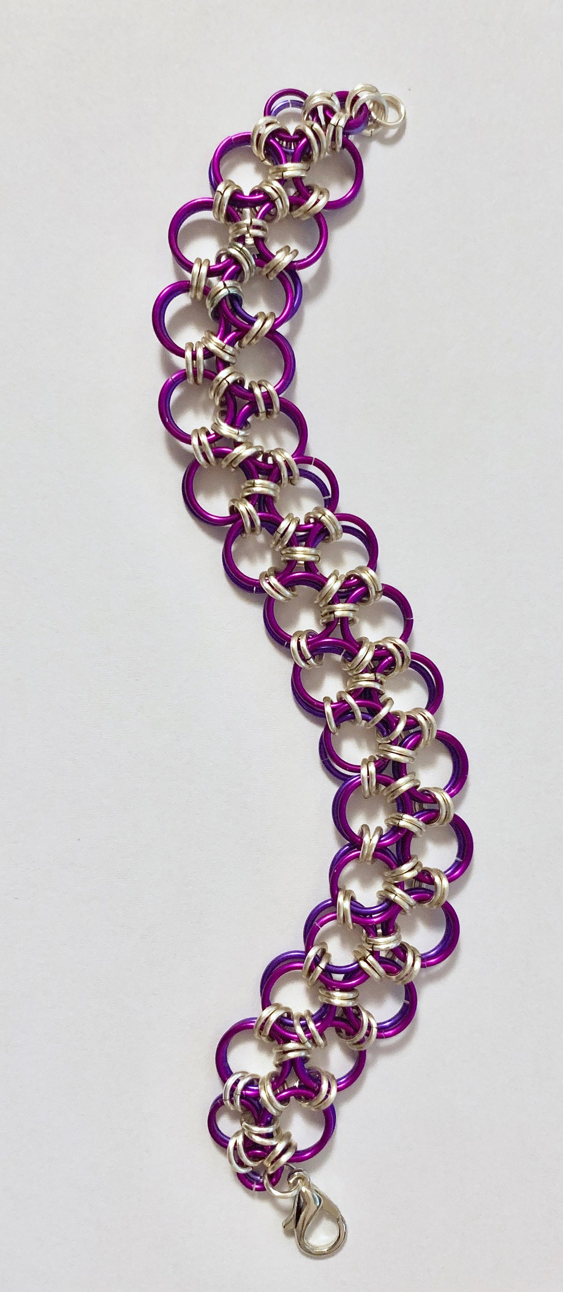 Purple Chainmaille Reversible Japanese Lace Bracelet - Etsy