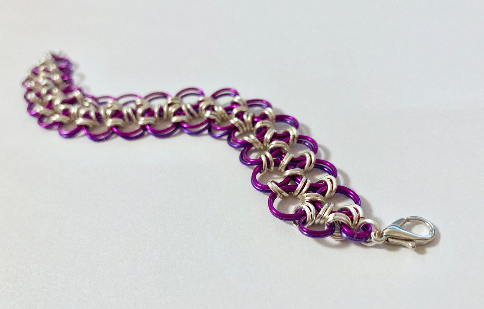 Purple Chainmaille Reversible Japanese Lace Bracelet - Etsy