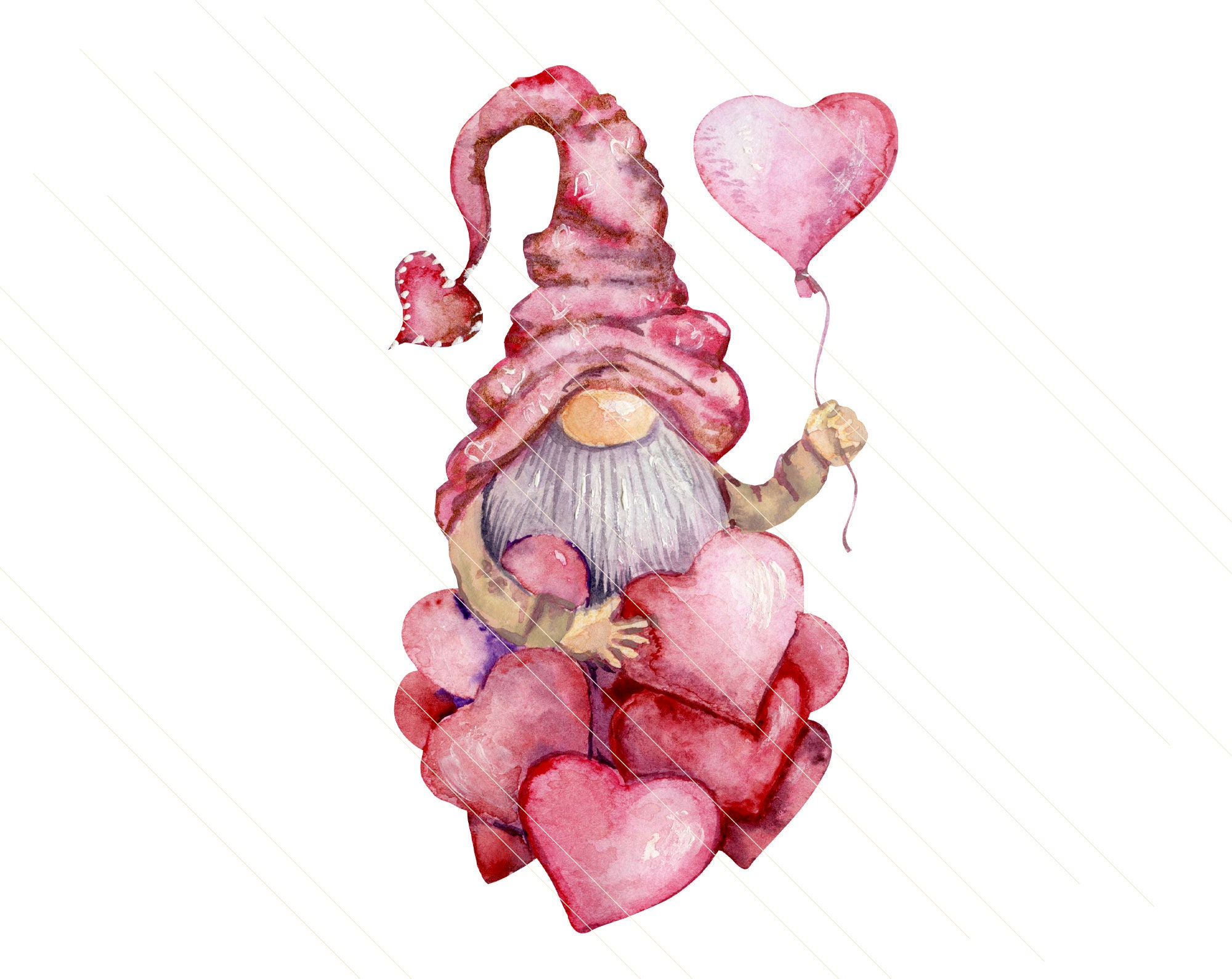 Watercolor Gnome with Heart Valentines Gnome png Sublimation | Etsy Watercolor Gnome with Heart Valentines Gnome png Sublimation | Etsy