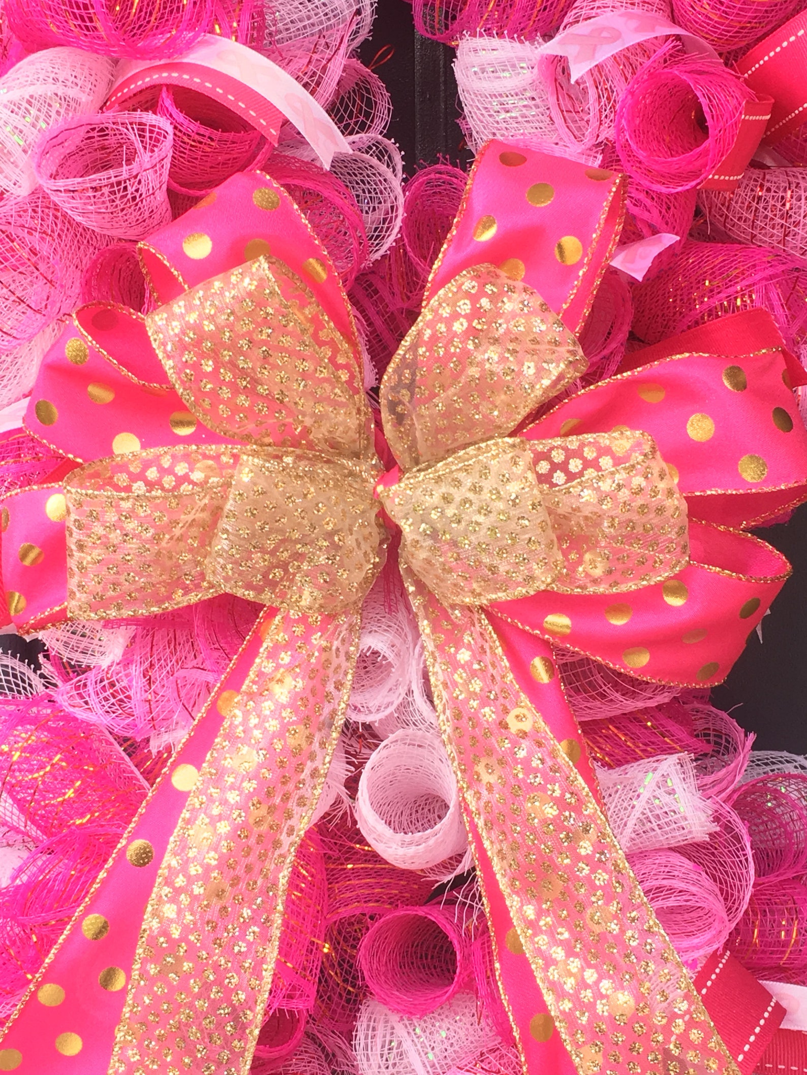 Cancer Awareness Ribbon Wreath Awareness Ribbon Wreath Pink | Etsy