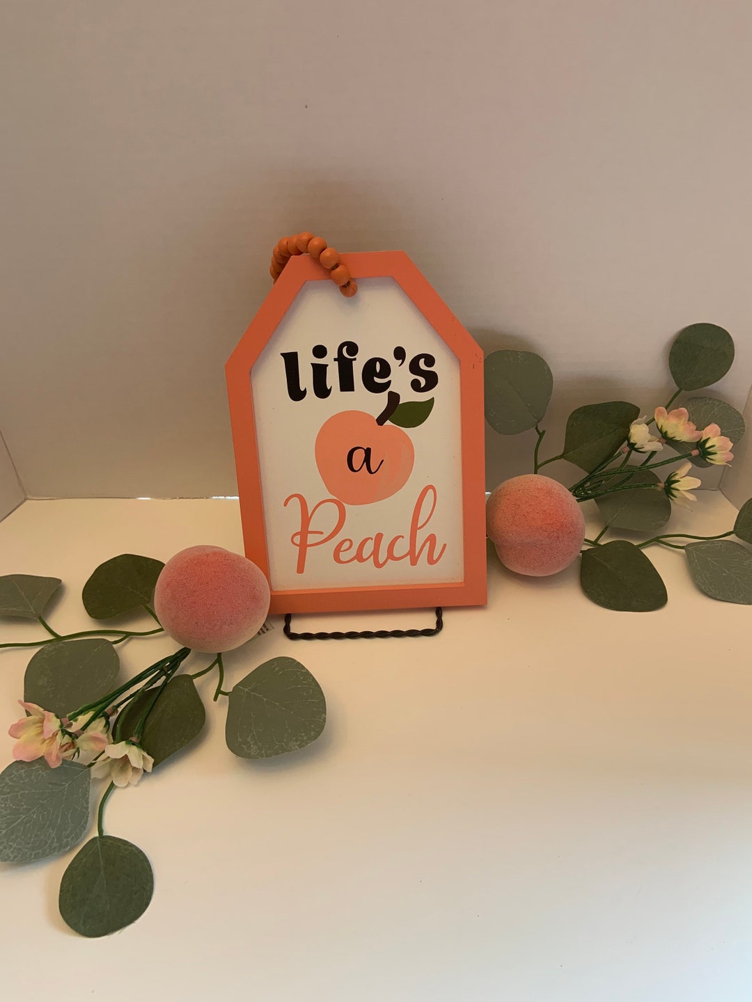 Peach Sign With 2 Peach Clips, Peach Decor, Peach Attachment - Etsy