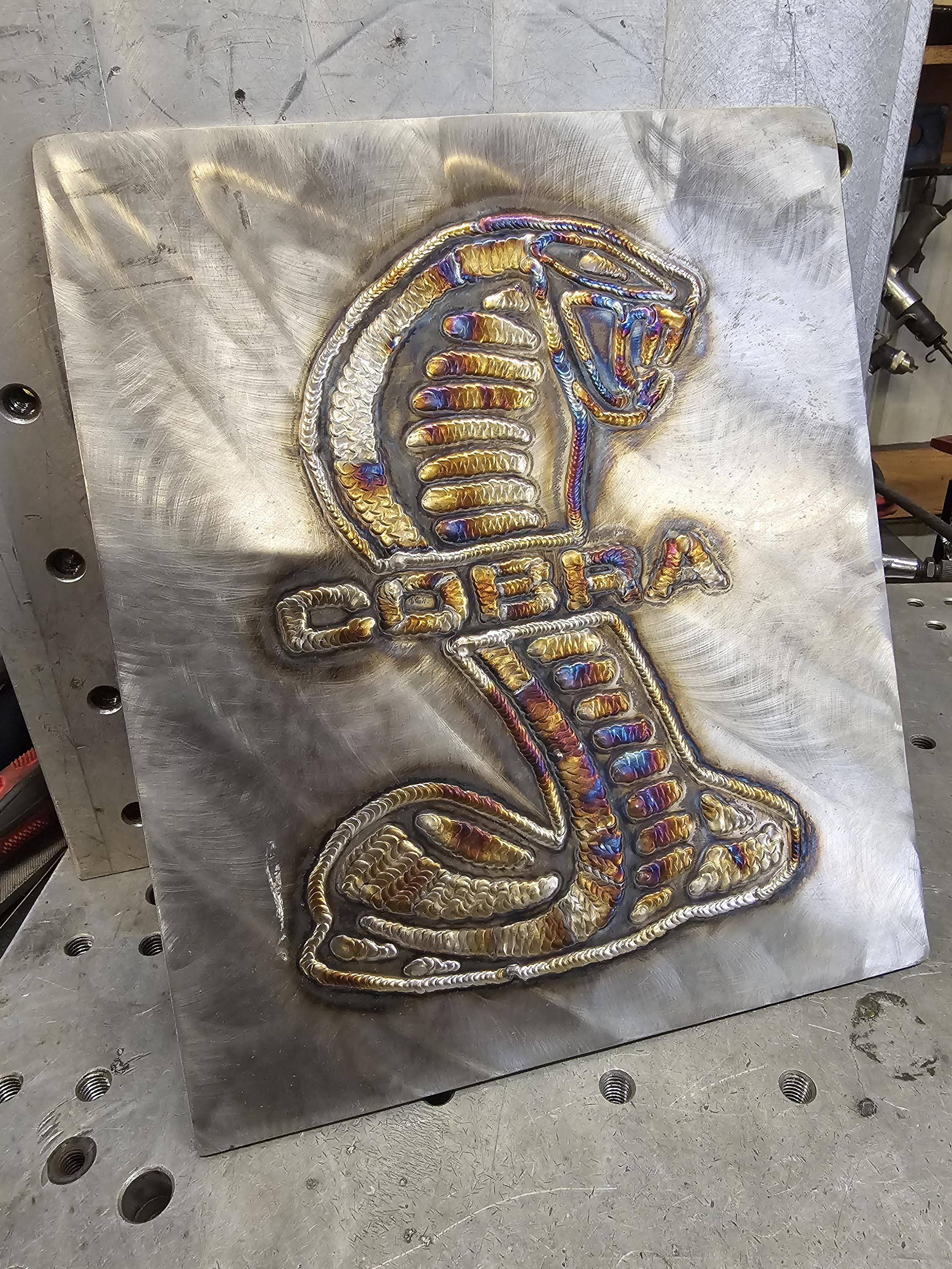 Cobra Welded Art – TIG Welded Stainless Steel Wall Art – 9"x10.5 ...