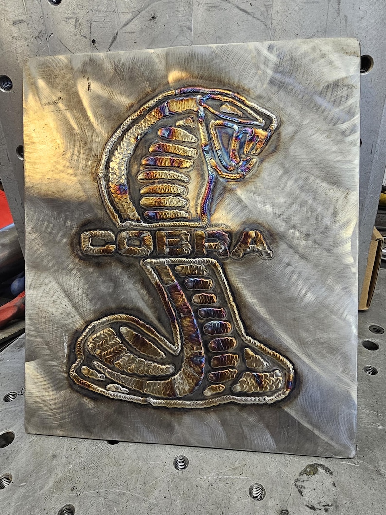 Cobra Welded Art – TIG Welded Stainless Steel Wall Art – 9"x10.5 ...