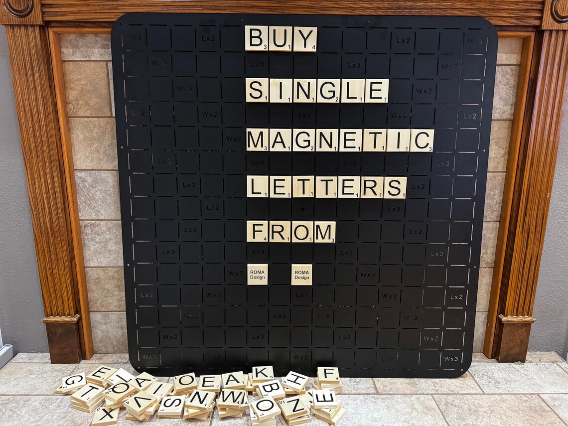 Jumbo Magnetized Scrabble Letters - Etsy