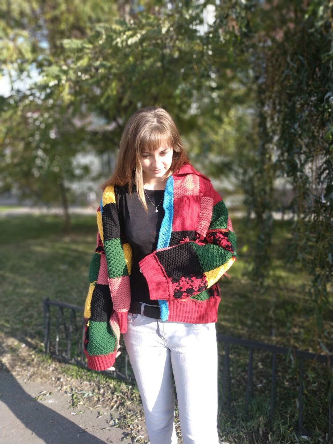 Iconic Famous / Jwanderson Patchwork Cardigan / Harry Styles Cardigan ...