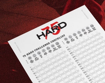 75 Hard Printable | Etsy