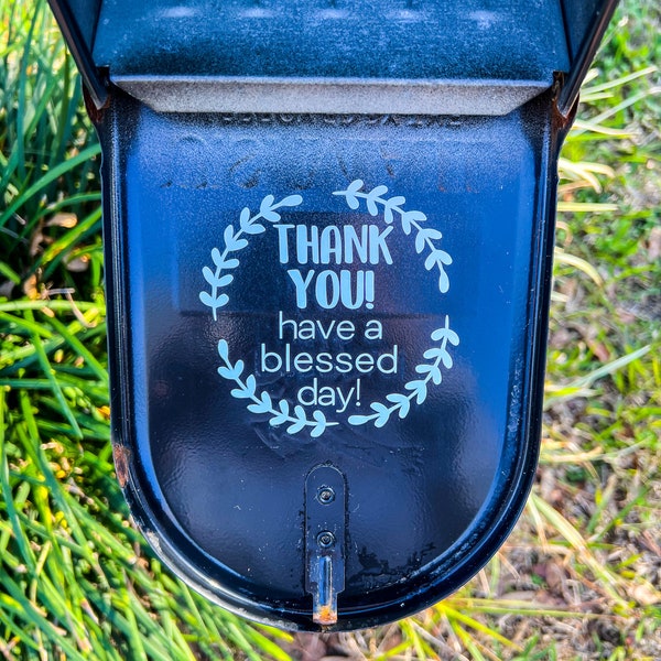 Thank You Mailbox Decal - Etsy