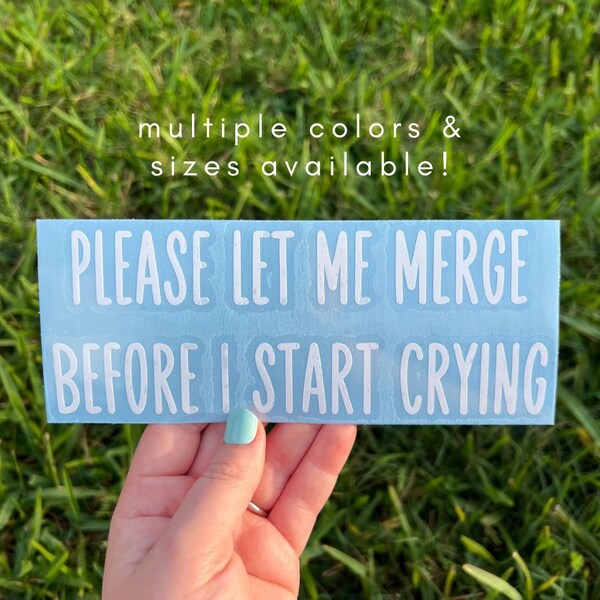 Let Me Merge Before I Cry Sticker - Etsy