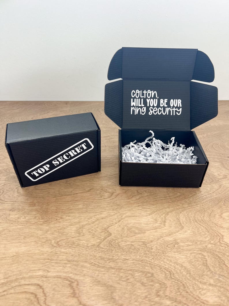 Personalized Ring Security Proposal Box: Secret Agent Ring Bearer Gift ...