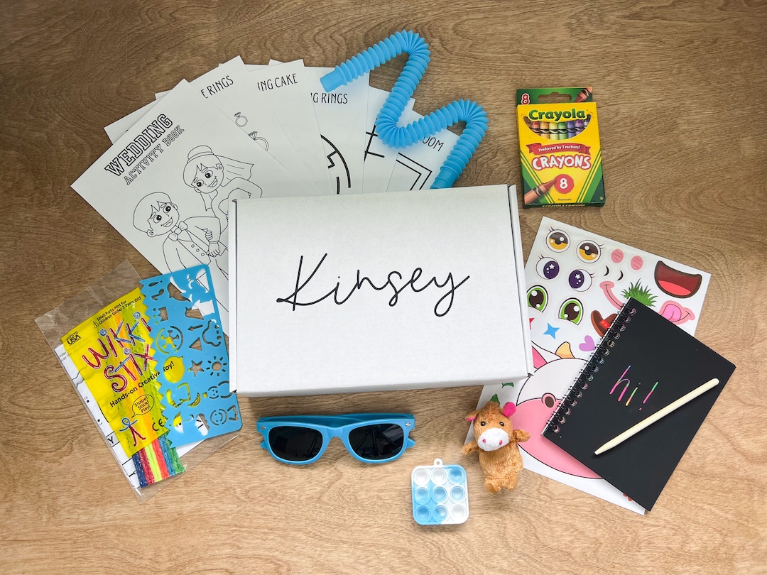 Personalized Wedding Kids Activity Box: Favors & Entertainment - Etsy