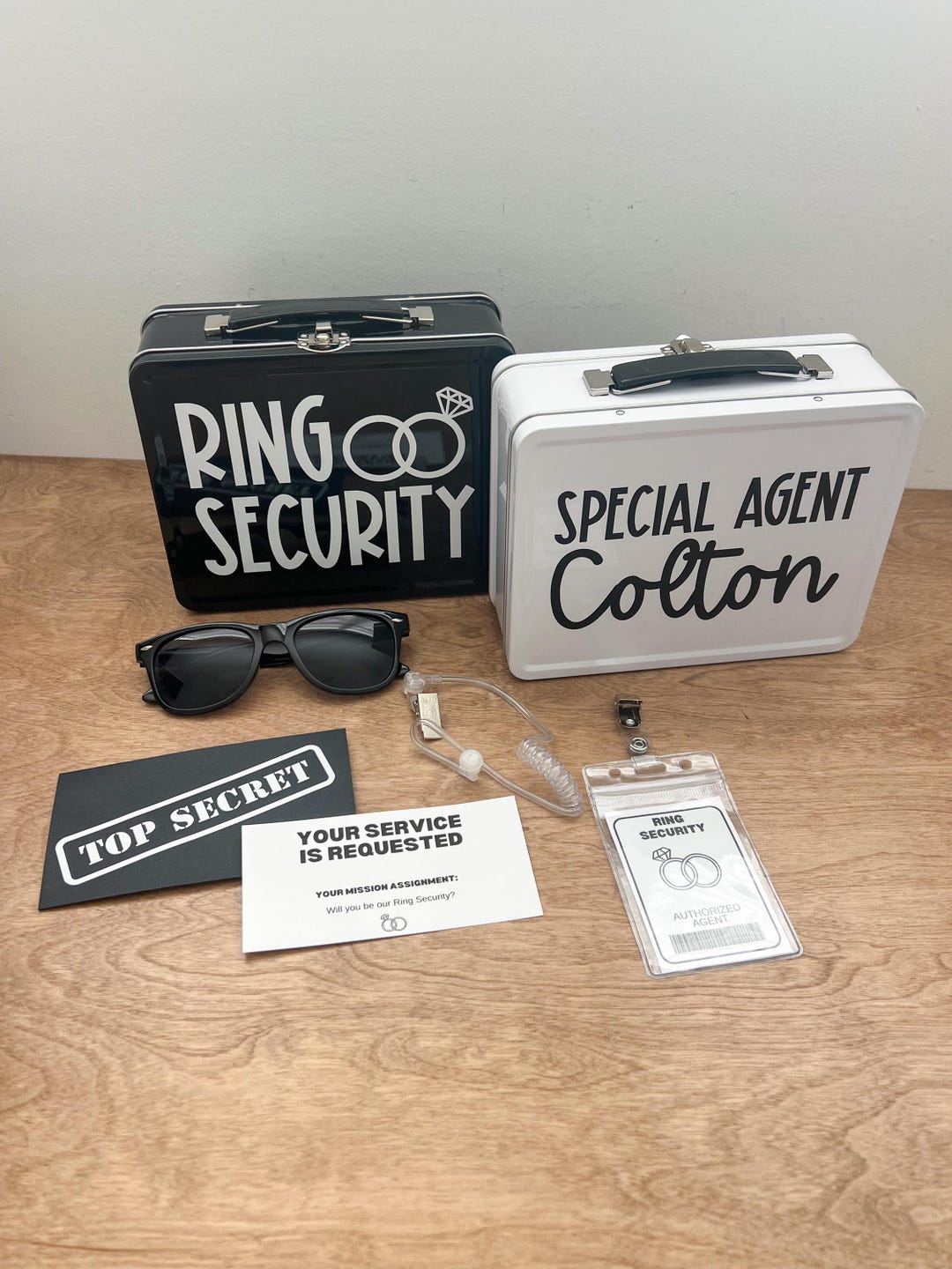 Personalized Ring Security Kit: Special Agent Ring Bearer Gift Box - Etsy