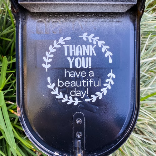 Thank You Mailbox Decal Housewarming Gift Mailman Sticker - Etsy