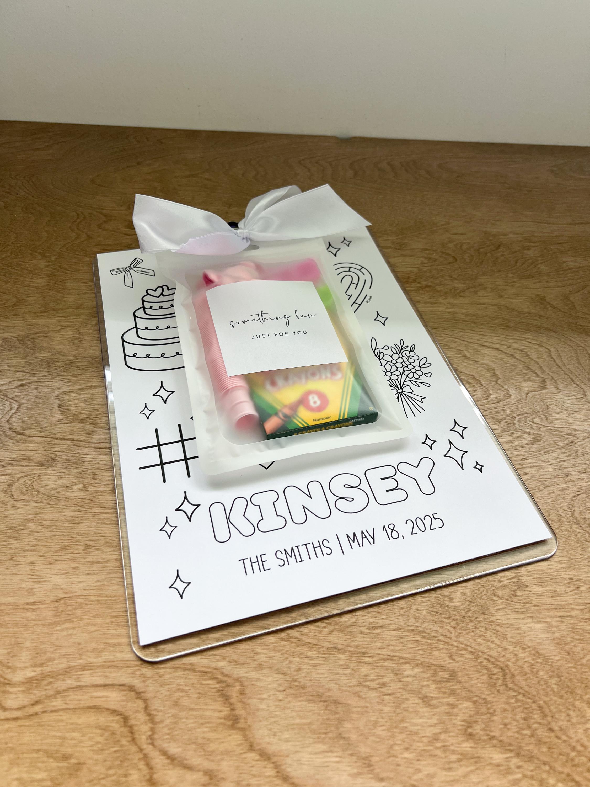 Personalized Wedding Kids Activity Pack With Clipboard and Coloring ...
