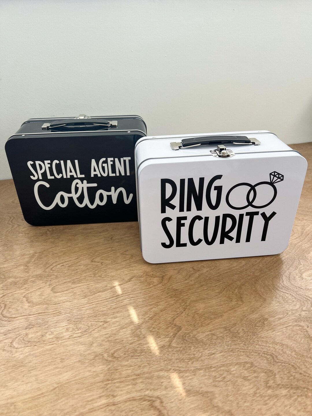 Personalized Ring Security Briefcase – Ring Bearer Ring Case – Custom ...