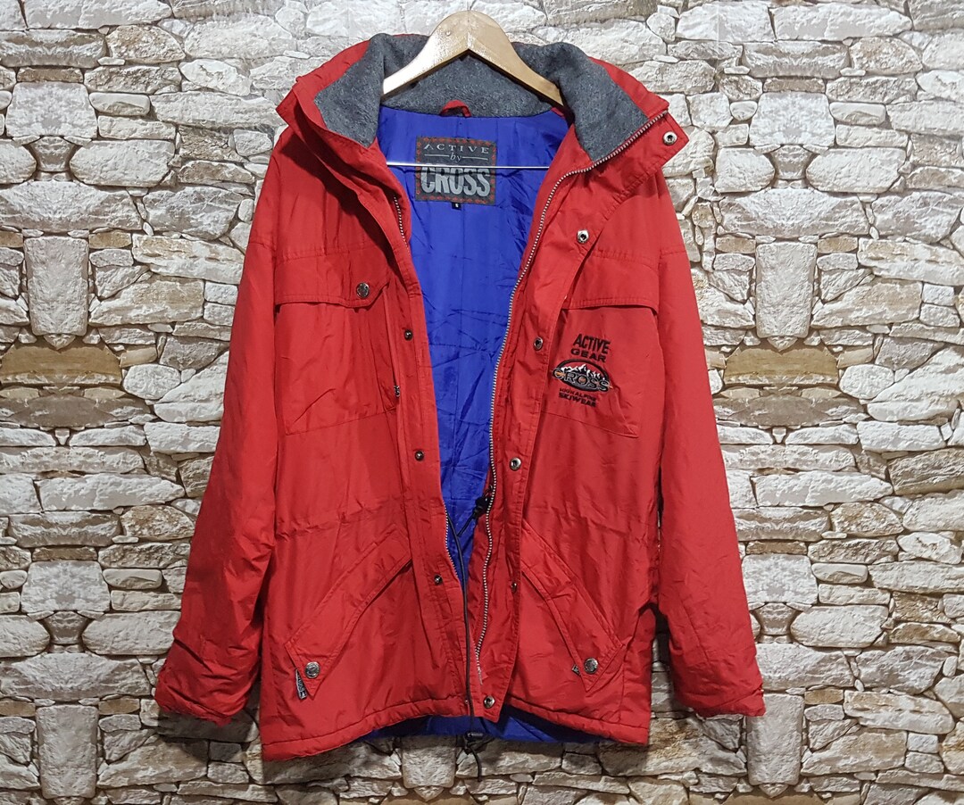 Retro Red Cross Jacket for Men Vintage 90s Cloud Golf - Etsy