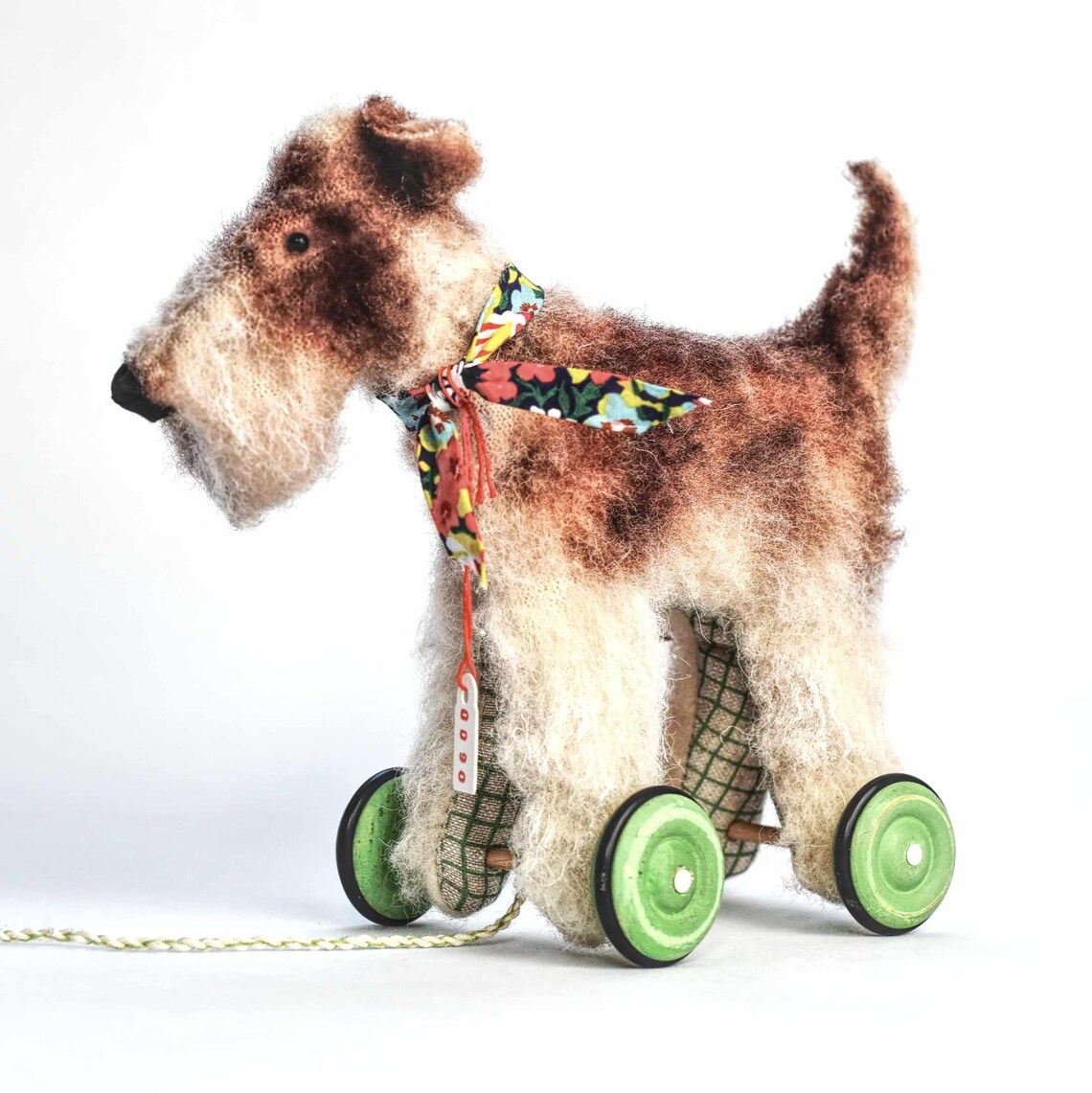 Miniature Pull Along Dog (fox Terrier) - Etsy