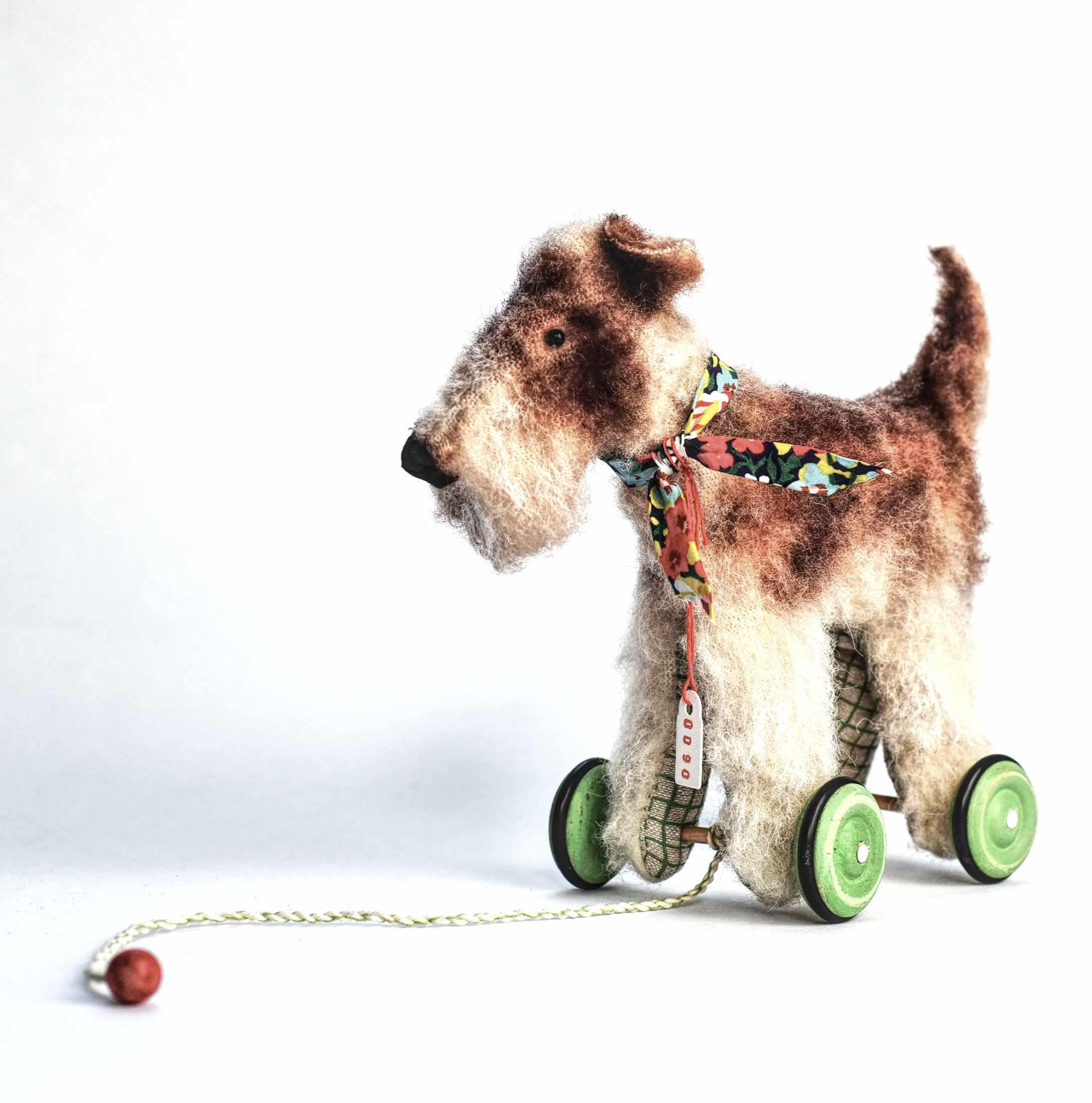 Miniature Pull Along Dog (fox Terrier) - Etsy