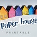 Simple Kids Colorful Paper House Easy at Home Family Craft Fun Cutout ...
