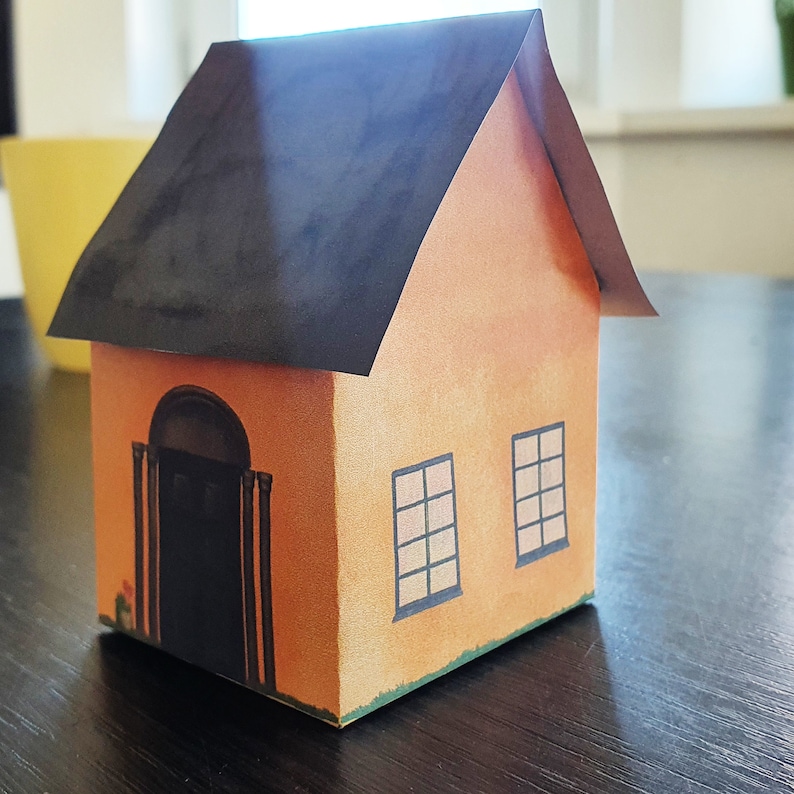 Simple Kids Colorful Paper House Easy at Home Family Craft Fun Cutout ...