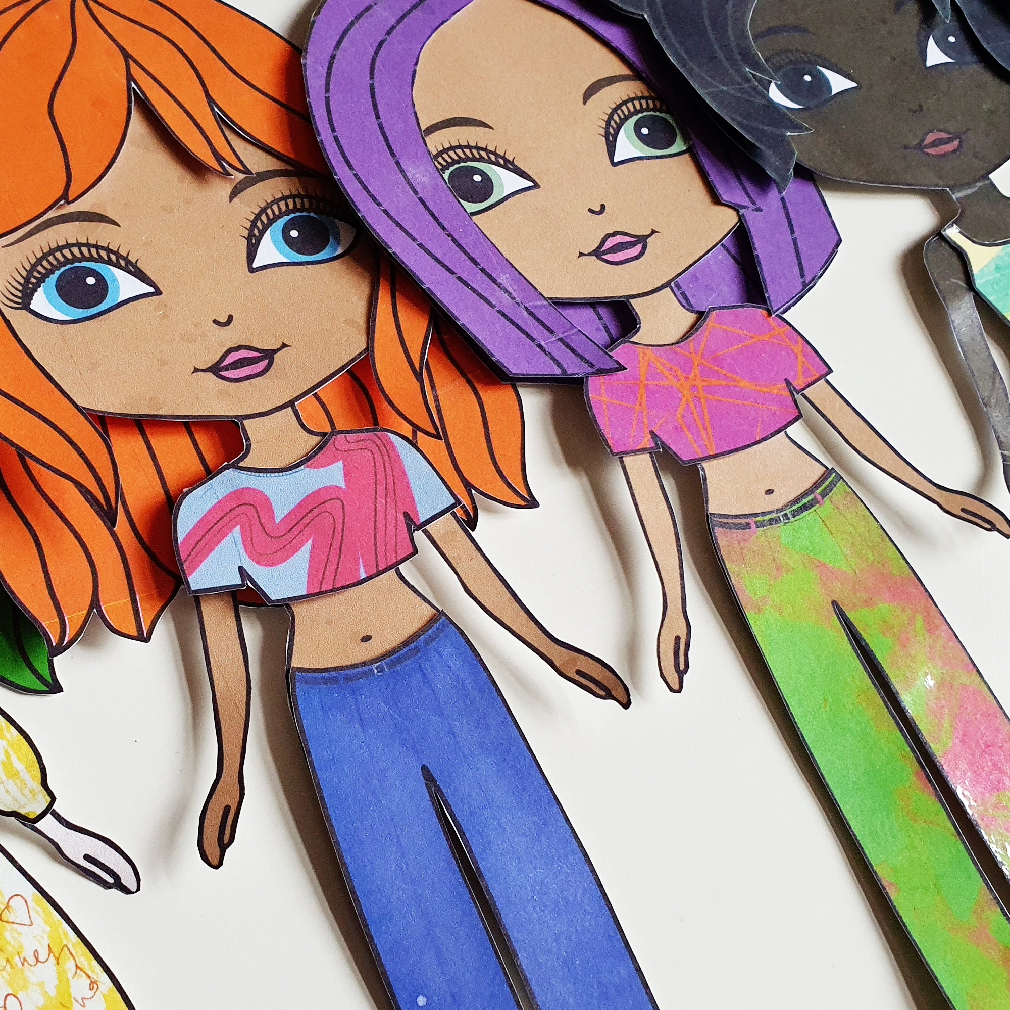 DIY Paper Doll Activity Sheet Crafting Idea Kids at Home Easy Printable ...