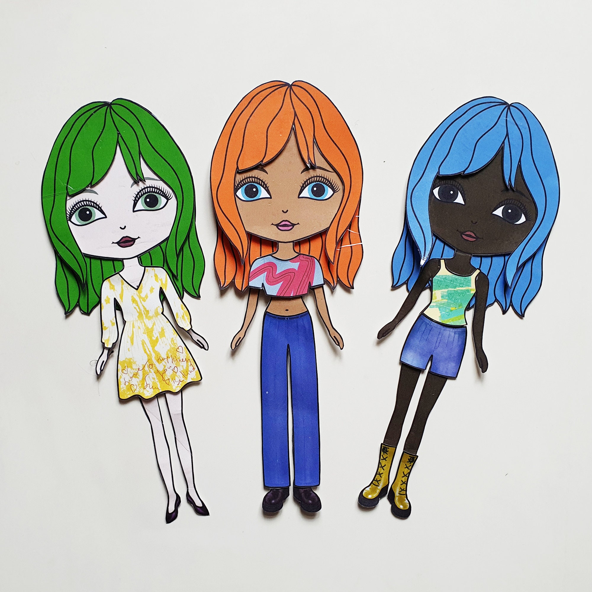 DIY Paper Doll Activity Sheet Crafting Idea Kids at Home Easy Printable ...