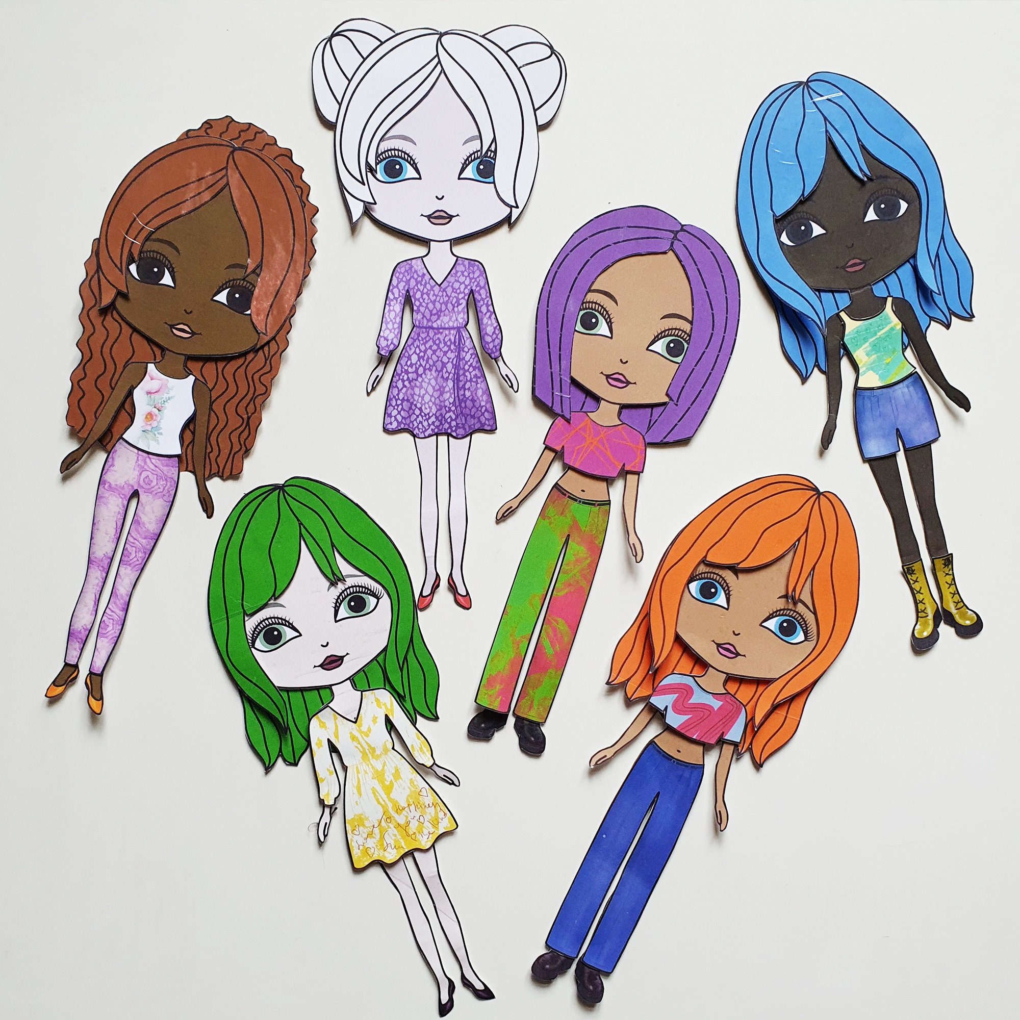 DIY Paper Doll Activity Sheet Crafting Idea Kids at Home Easy Printable ...