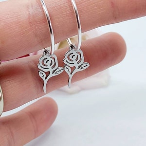 June Birthday Gifts for Her, June Birth Flower Gifts, Rose Hoop ...