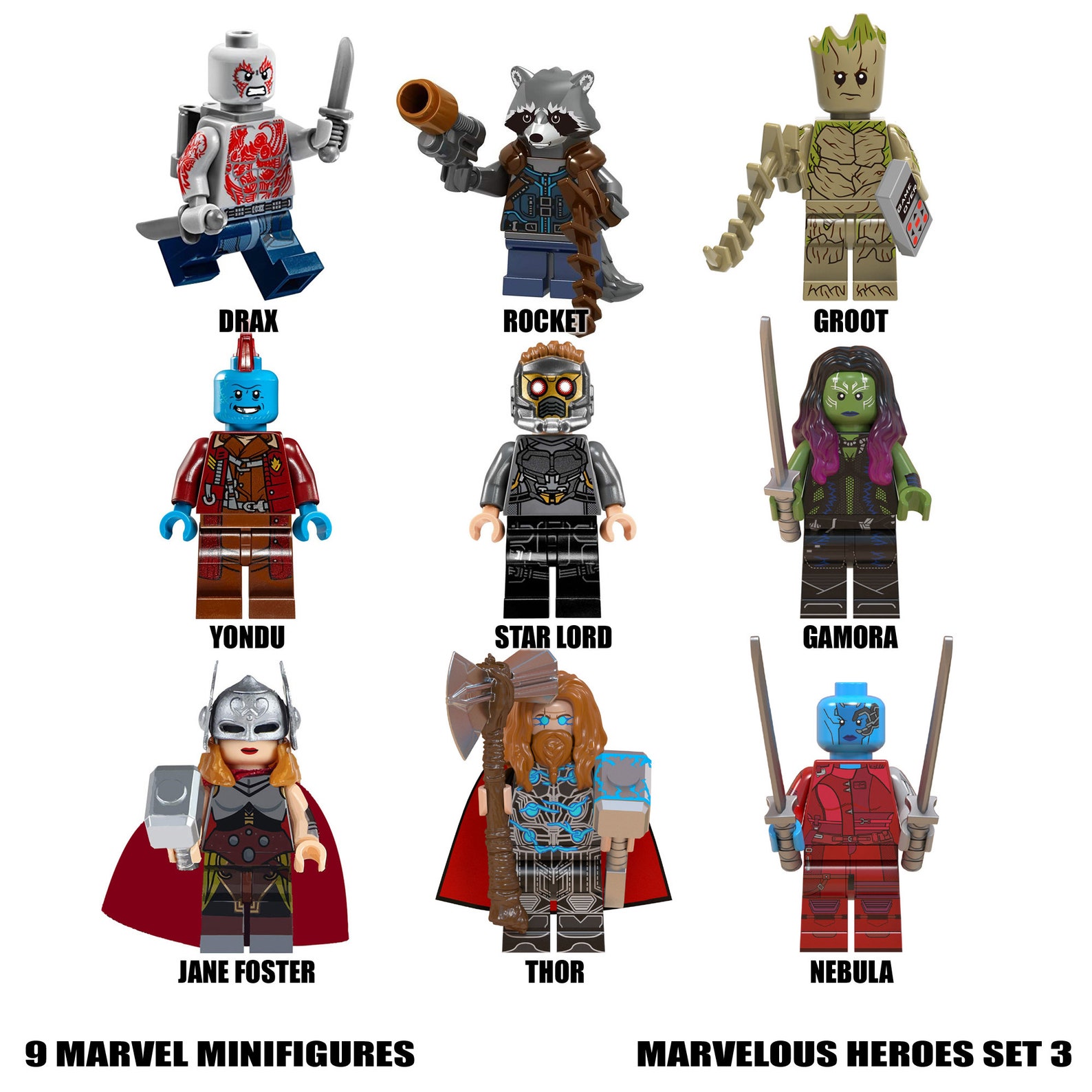 Set of 9 Custom Figures | Etsy