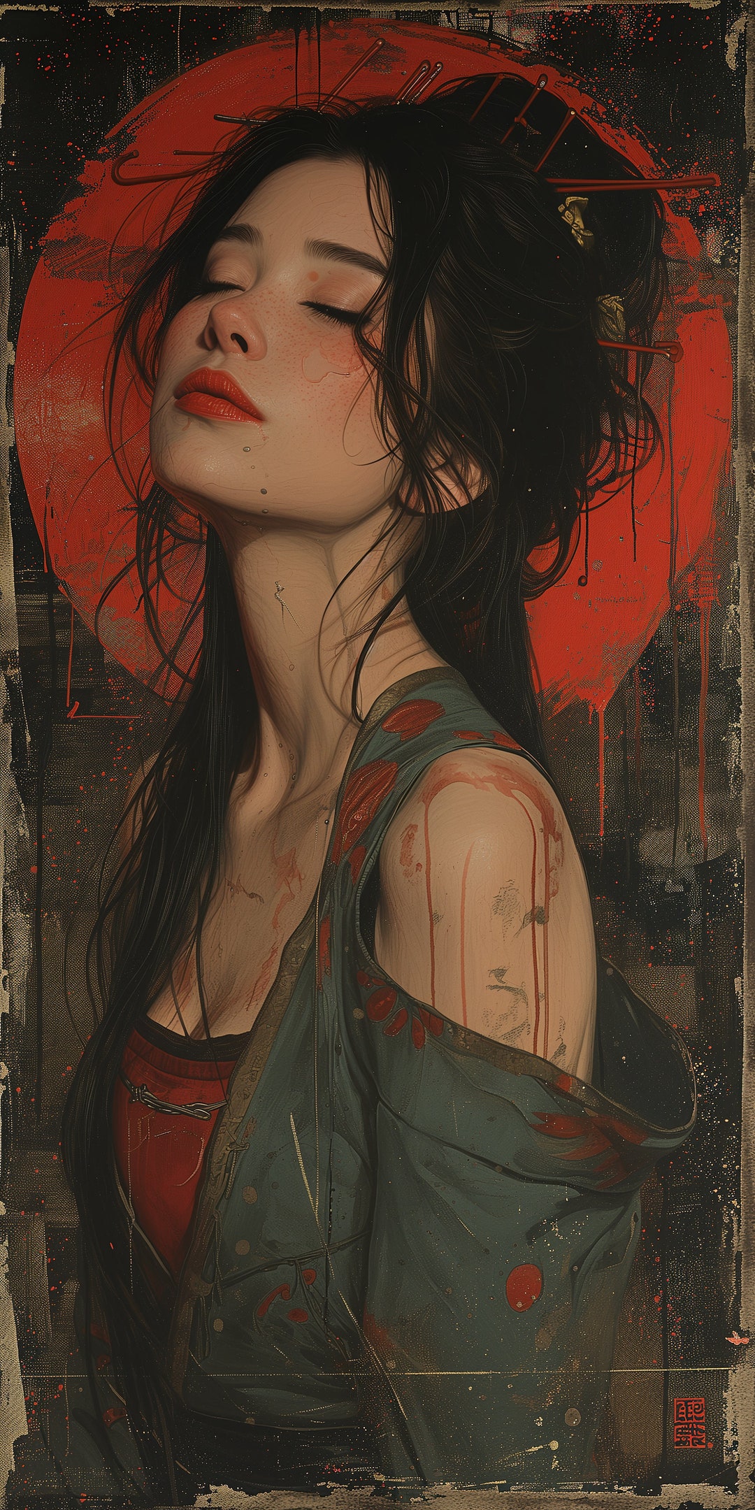 Geisha Japanese Art Poster, Geisha JPG, Geisha, Japanese Wall Art ...