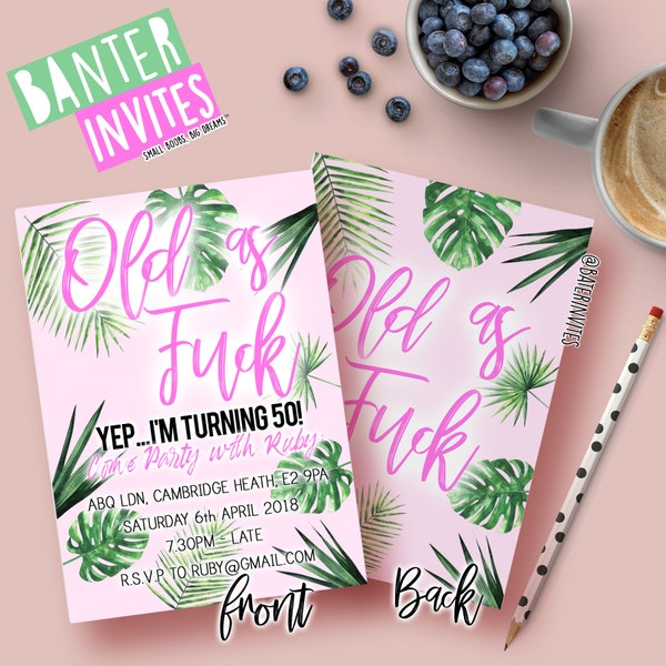 Rude Party Invite - Etsy