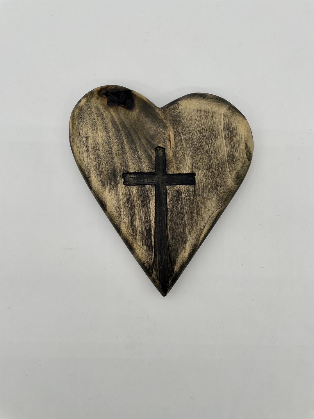 Rustic Cross Heart - Etsy