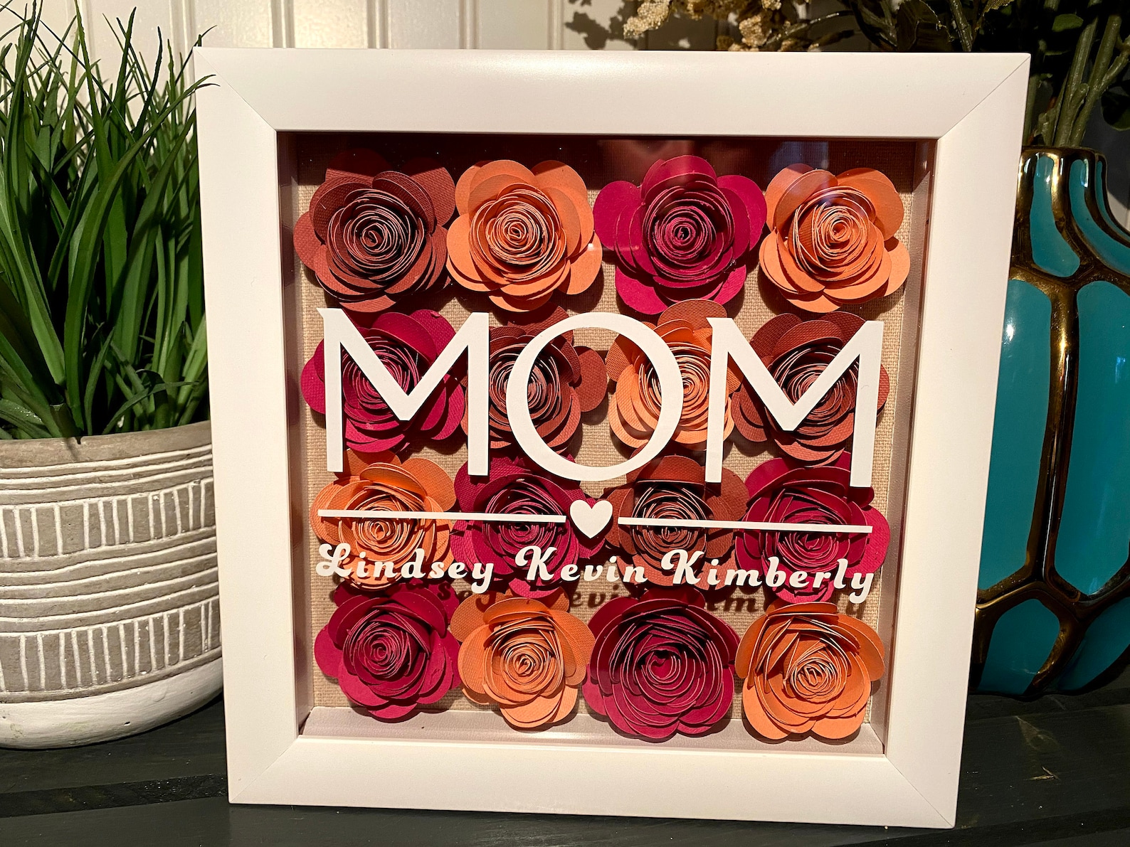 Custom Shadow Box Paper Flowers Shadow Box Gifts - Etsy