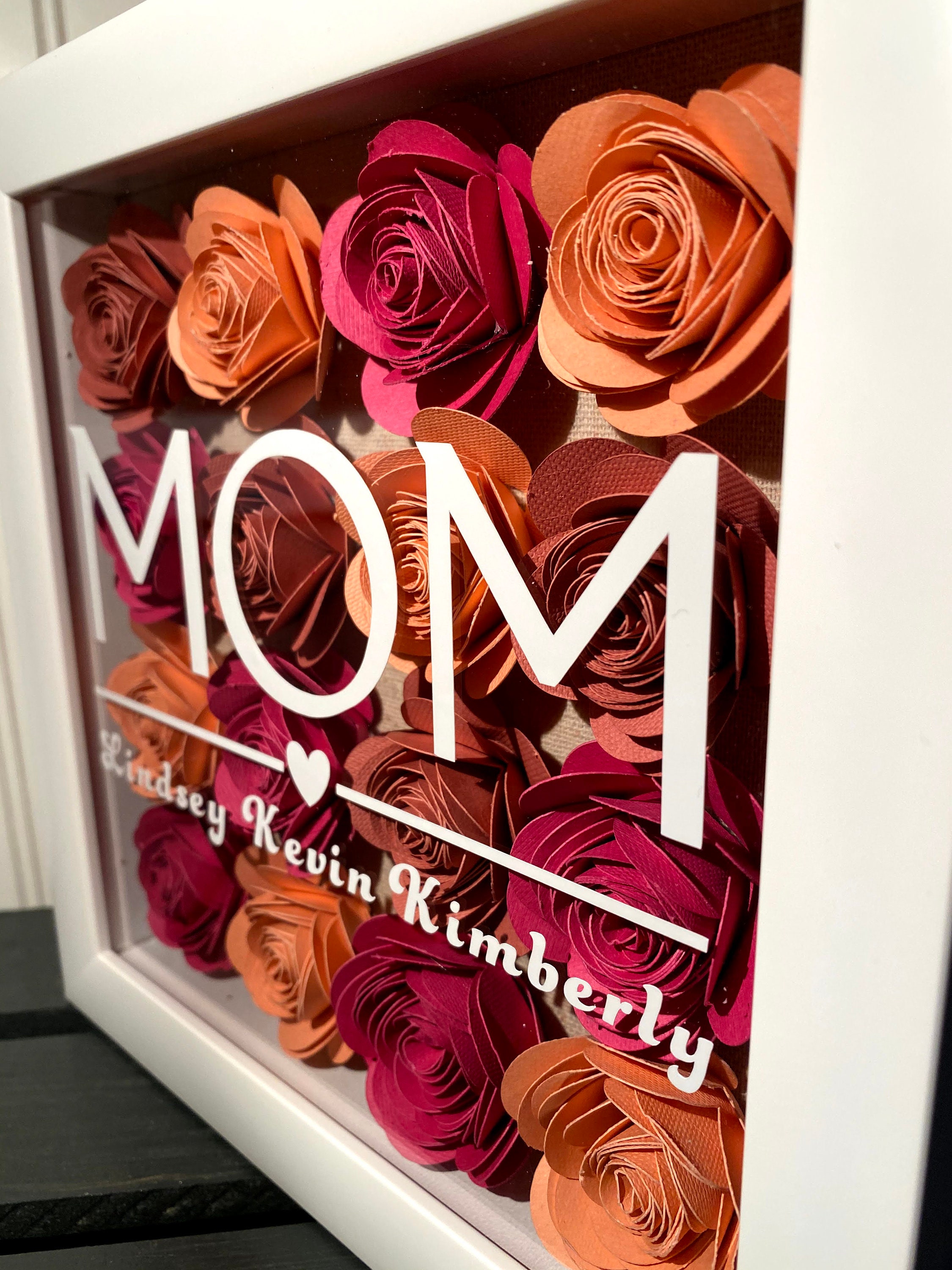 Custom Shadow Box Paper Flowers Shadow Box Gifts - Etsy
