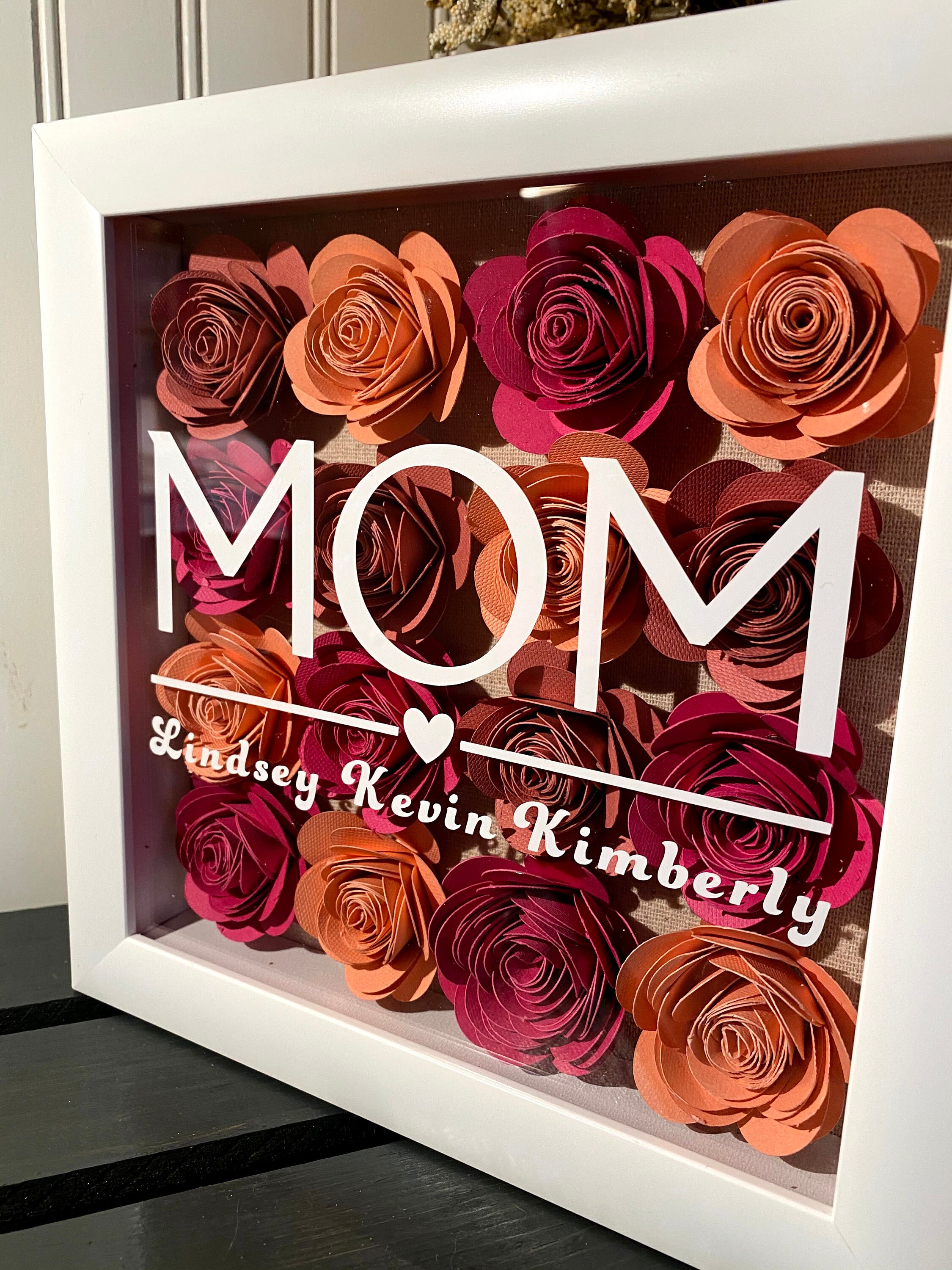 Custom Shadow Box Paper Flowers Shadow Box Gifts - Etsy