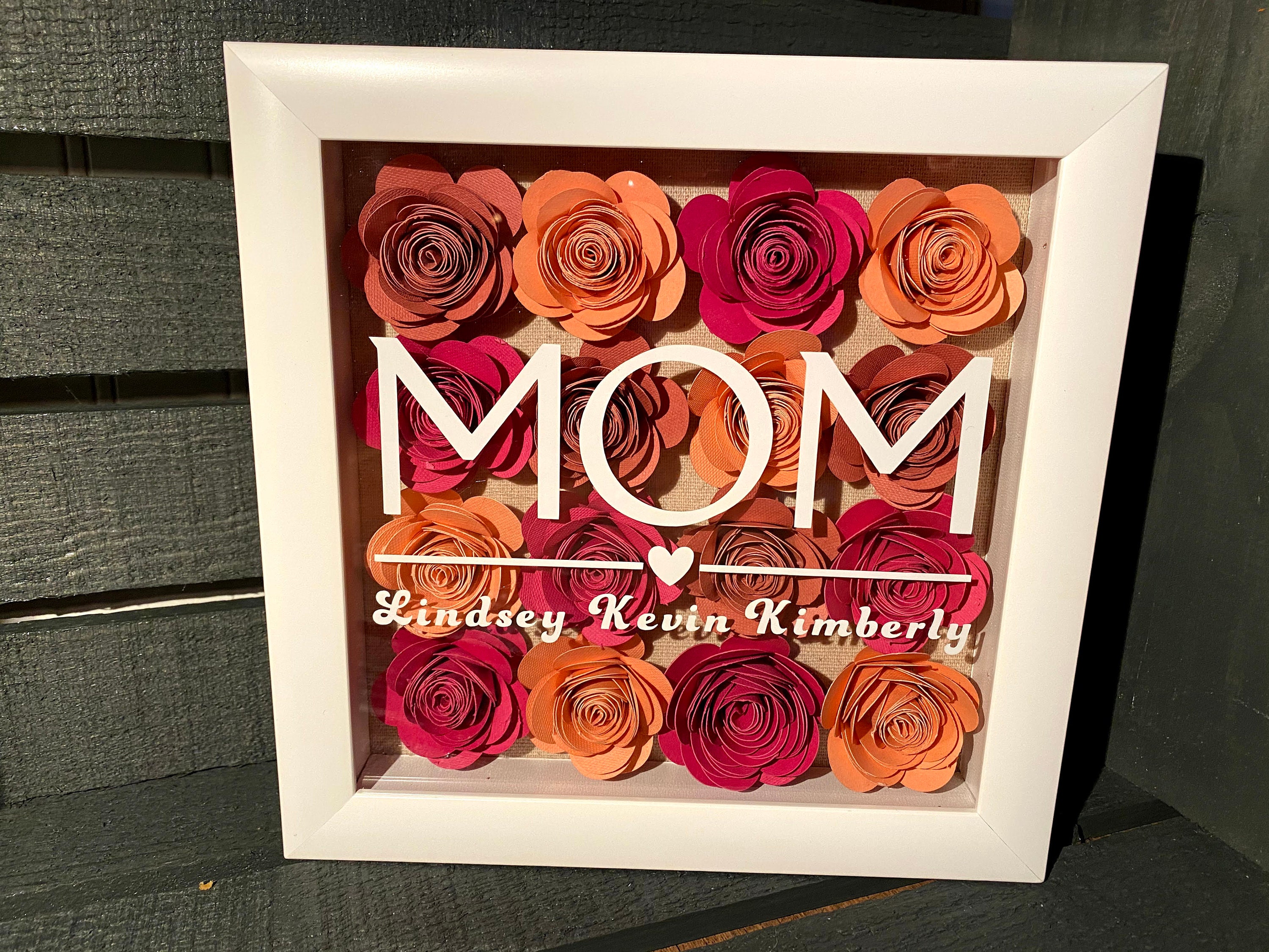 Custom Shadow Box Paper Flowers Shadow Box Gifts - Etsy
