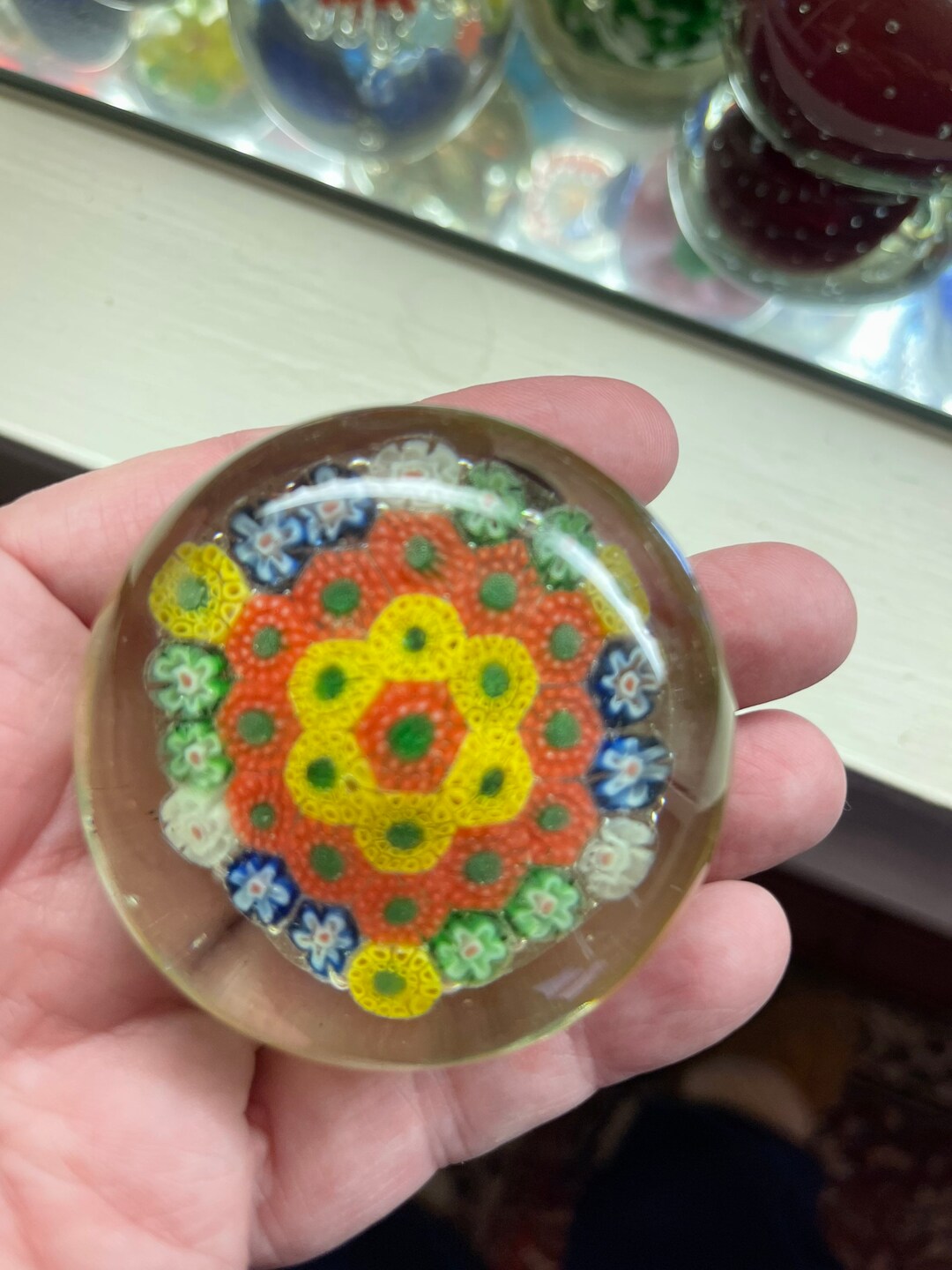 Small Glass Paperweight - Etsy